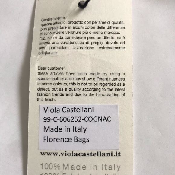 Viola Castellani | Bags | Viola Castellani Made In Italy Genuine ...